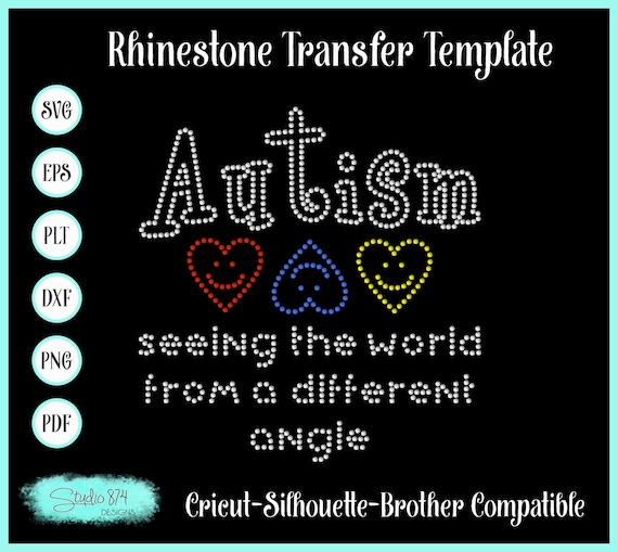 Autism Awareness Rhinestone SVG Instant Download File | Etsy