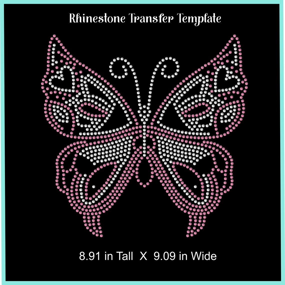 Butterfly Rhinestone SVG Template EPS Instant Download - Etsy