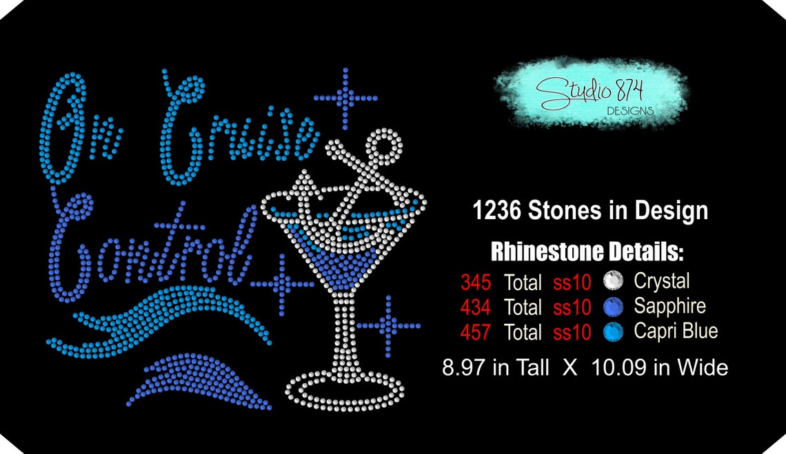 Cruise Rhinestone SVG Template Faux Rhinestone Digital - Etsy