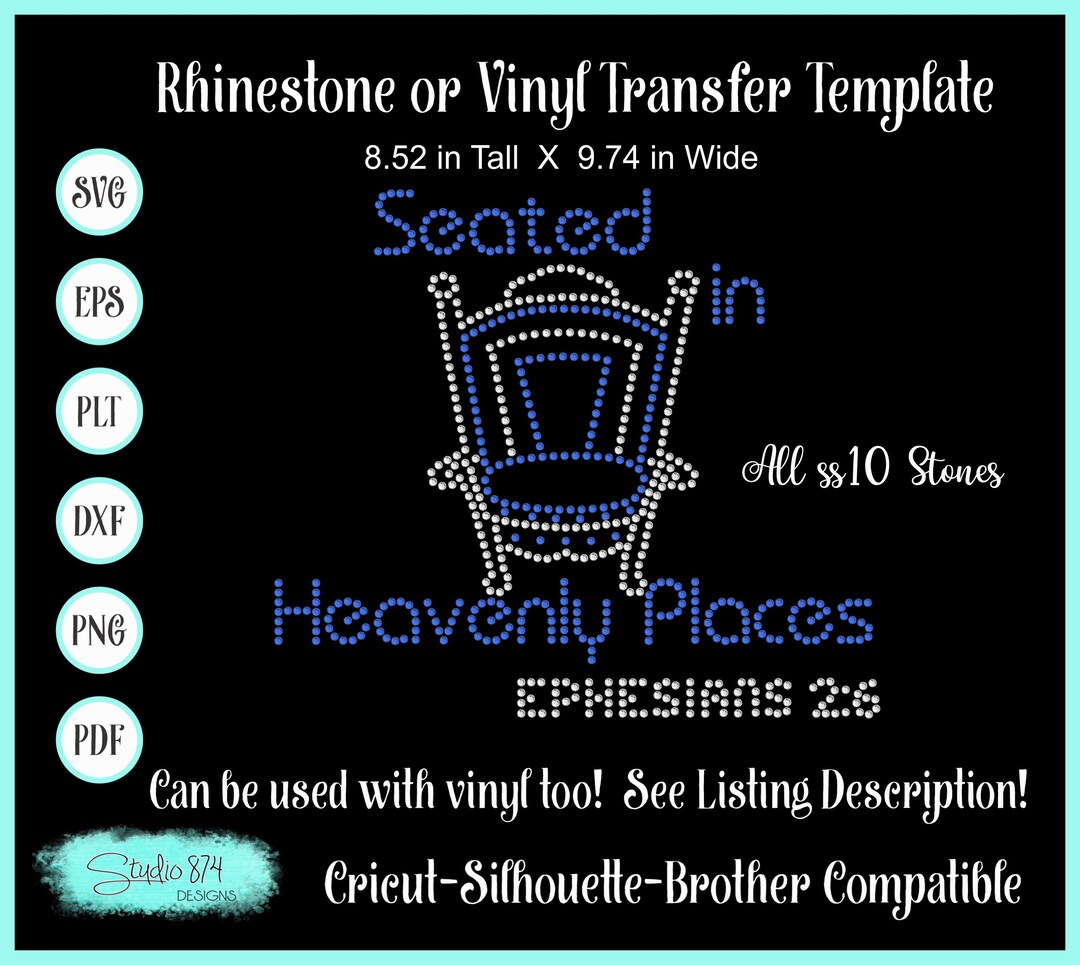 Faith Rhinestone Digital Template - Faux Rhinestone Design - Sticky ...