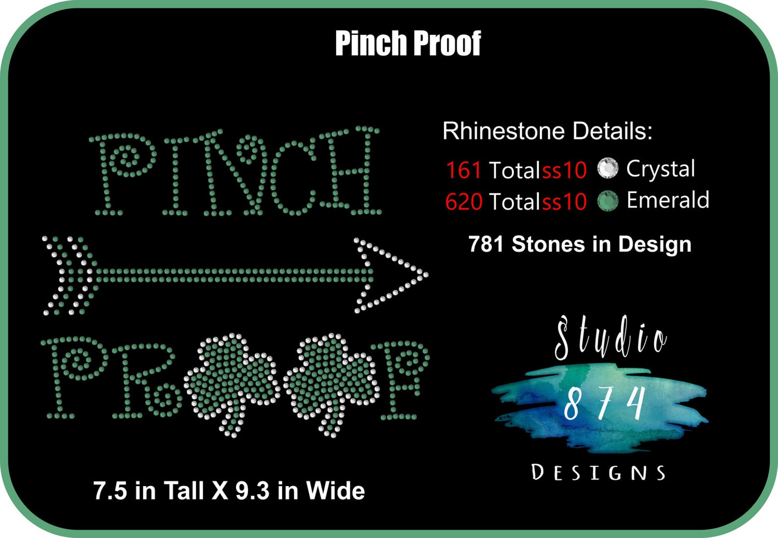 St. Patrick's Day Rhinestone Transfer Template Pattern Stencil DOWNLOAD ...