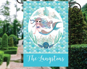 Mermaid Yard Flag | Etsy