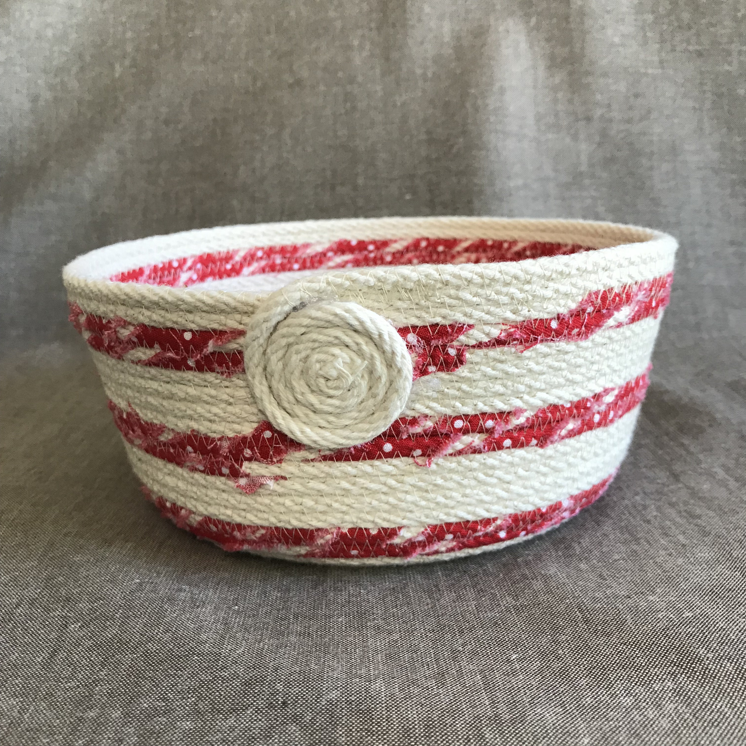 Medium Red Round Basket | Etsy