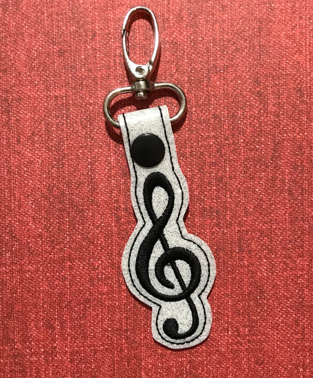 Treble Clef Keychain - Etsy