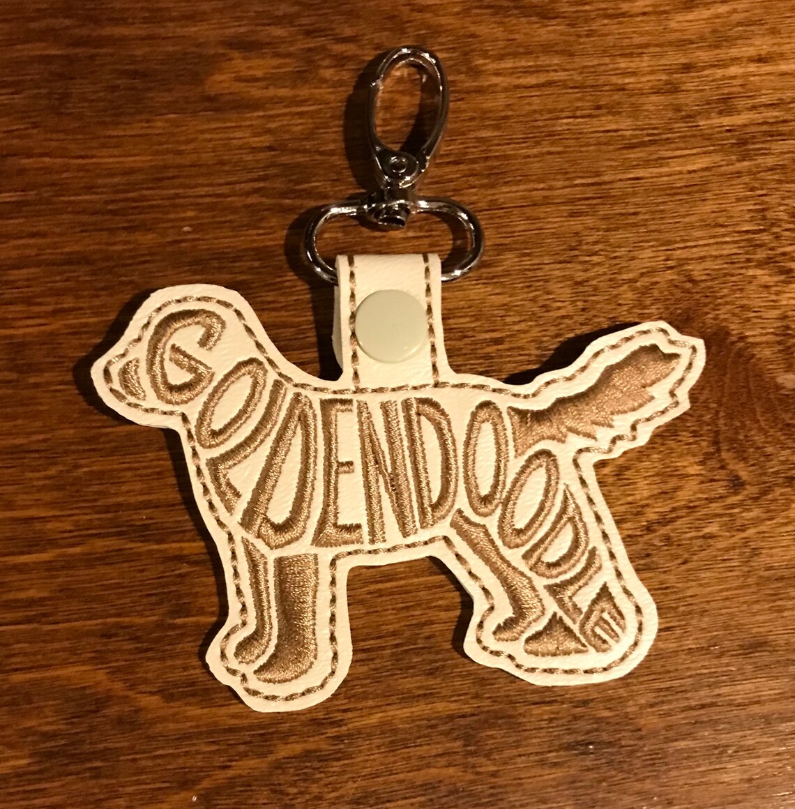 Goldendoodle Text Fill Keychain | Etsy
