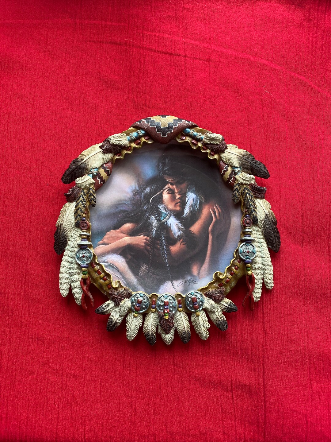 Lee Bogle Plate Native American Rapture Limited Edition Feathers ...