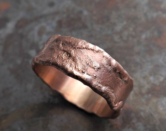 Rustic mens ring mens wedding band rustic wedding ring cool | Etsy