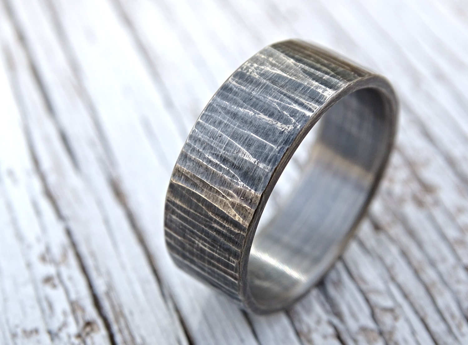 Rustic Mens Ring Mens Wedding Band Rustic Wedding Ring Cool - Etsy