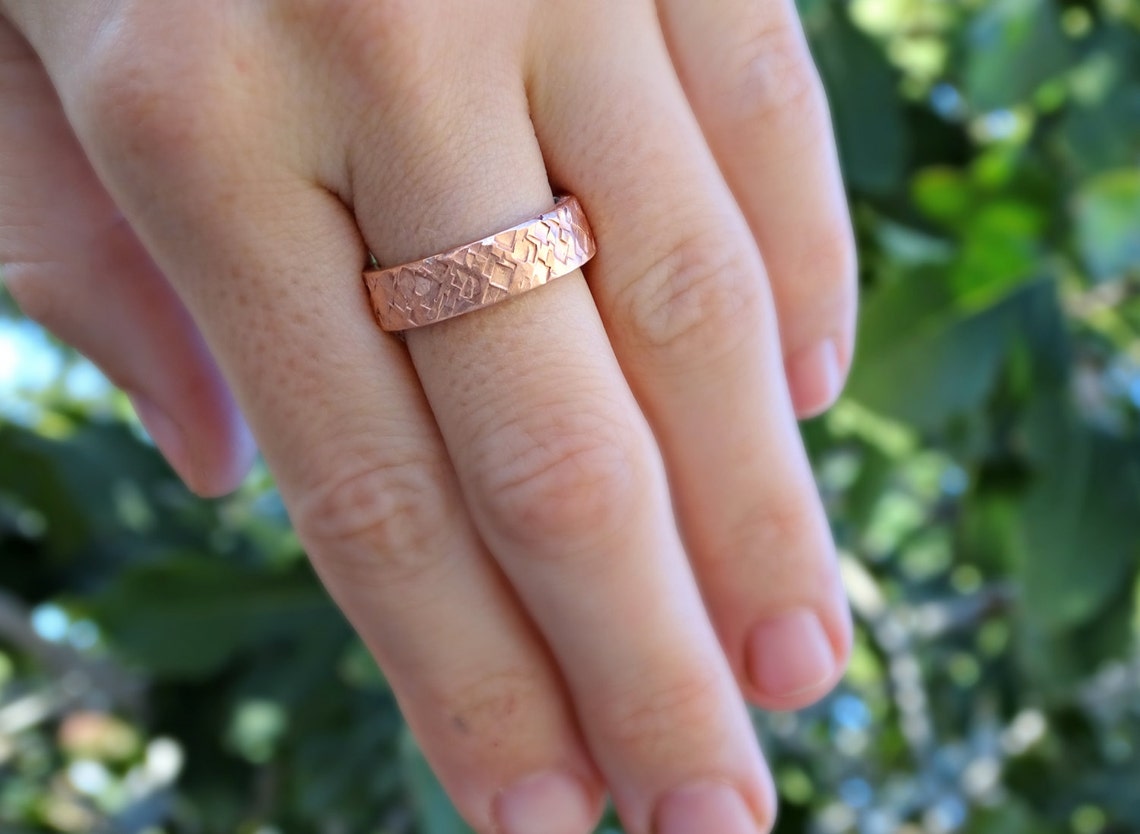 Mixed Metal Wedding Ring Bold Copper Ring Promise Ring Mens | Etsy