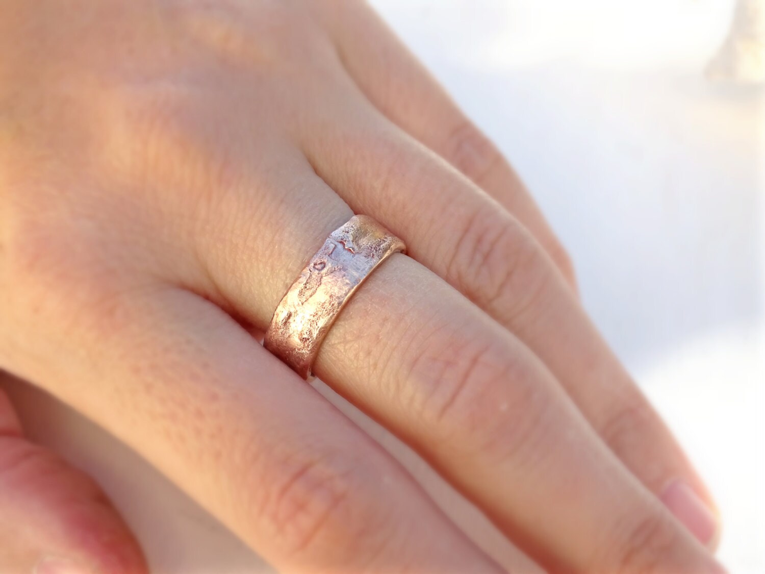 Bronze Ring Silver Band Mens Wedding Ring Bronze Richly - Etsy