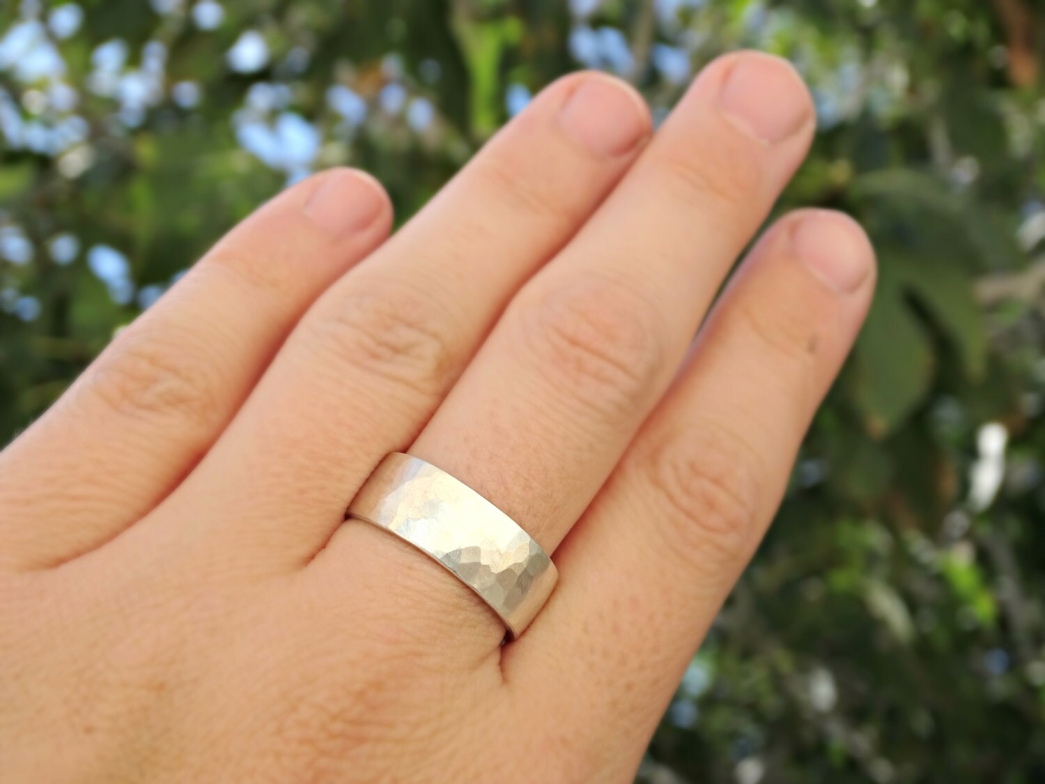 Wide Silver Band Ring Mens Ring Silver Personalized Men - Etsy