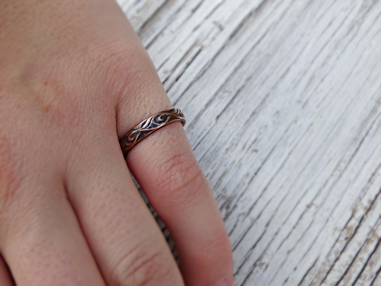 Textured Copper Ring, Medieval Wedding Ring, Copper Wedding Band Viking ...