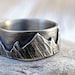Silver Mountain Range Ring Outdoor Wedding Ring Silver - Etsy