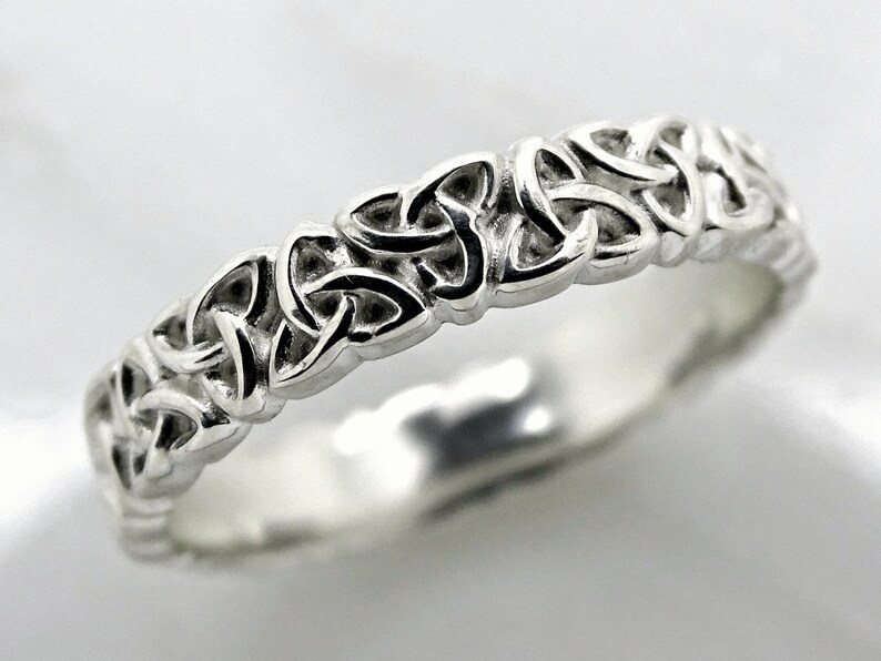 Celtic Knot Ring Silver Trinity Knot Ring Viking Eternity Ring | Etsy