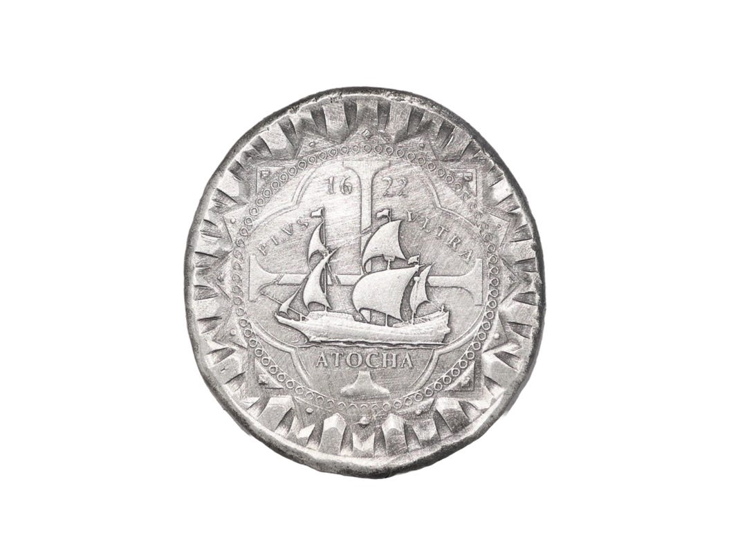 Atocha Coin Silver, Commemorative Atocha Coin, Silver Shipwreck Coin ...