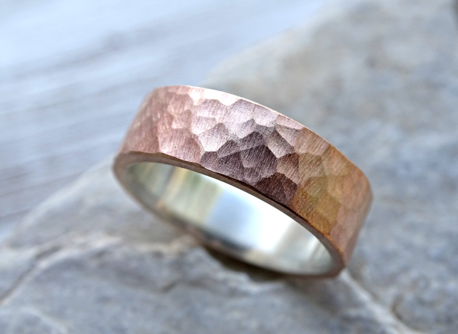 Bronze Wedding Ring Mens Wedding Band Cool Mens Ring Bronze - Etsy