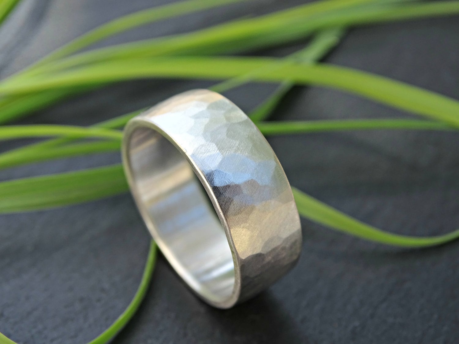 Wide Silver Band Ring Mens Ring Silver Personalized Men - Etsy