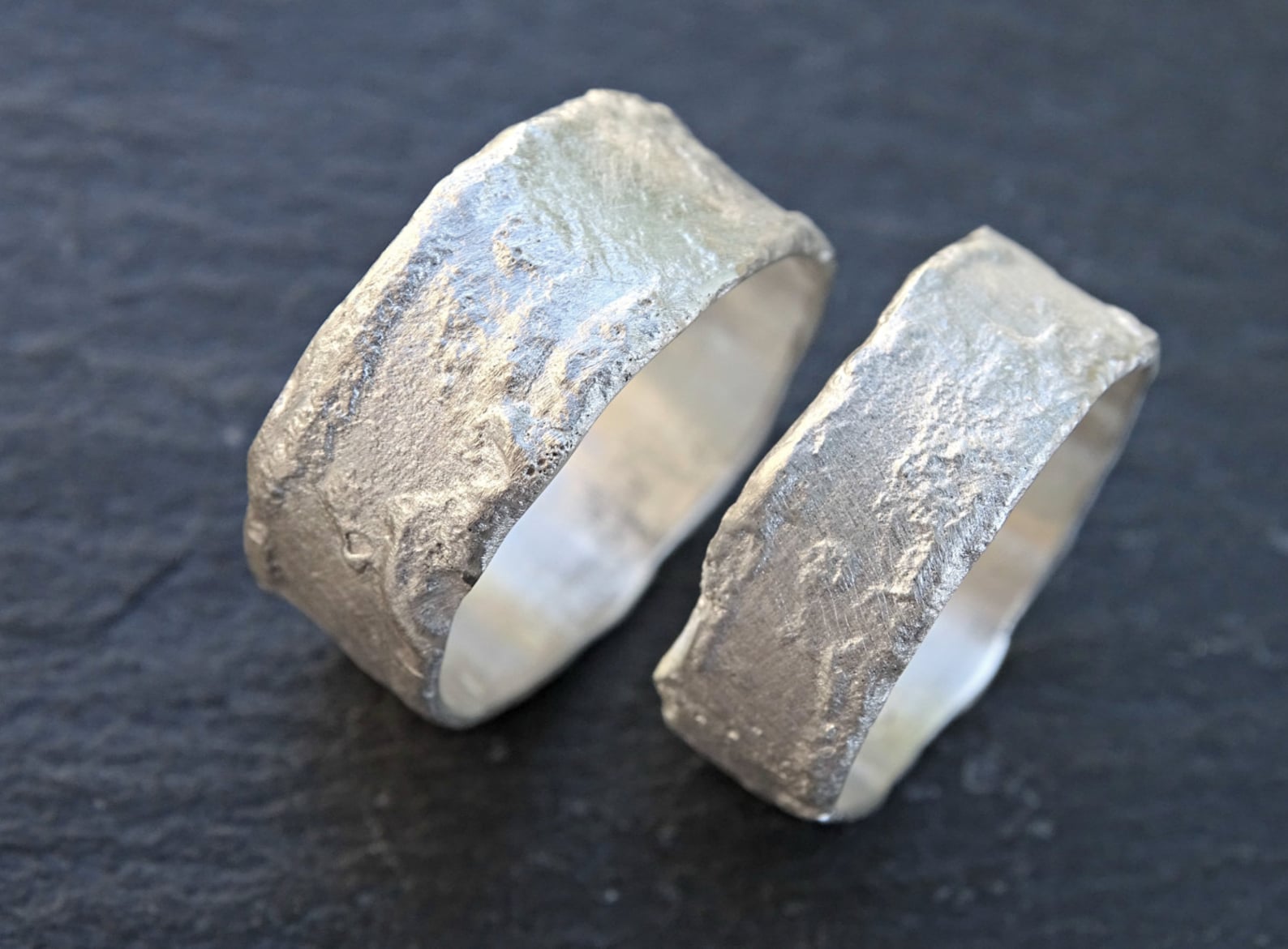 Unique Wedding Rings Rustic Cool Wilderness Rings Matching - Etsy