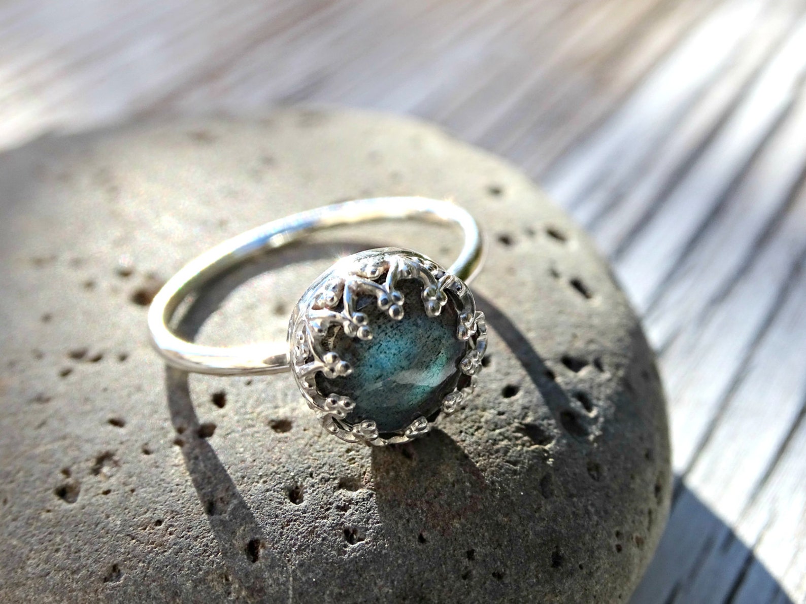 Labradorite Engagement Ring Silver Silver Labradorite Ring - Etsy