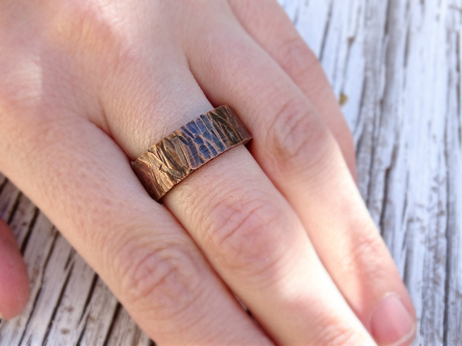 Wide Mens Ring Copper Bold Copper Ring Cool Mens Ring - Etsy