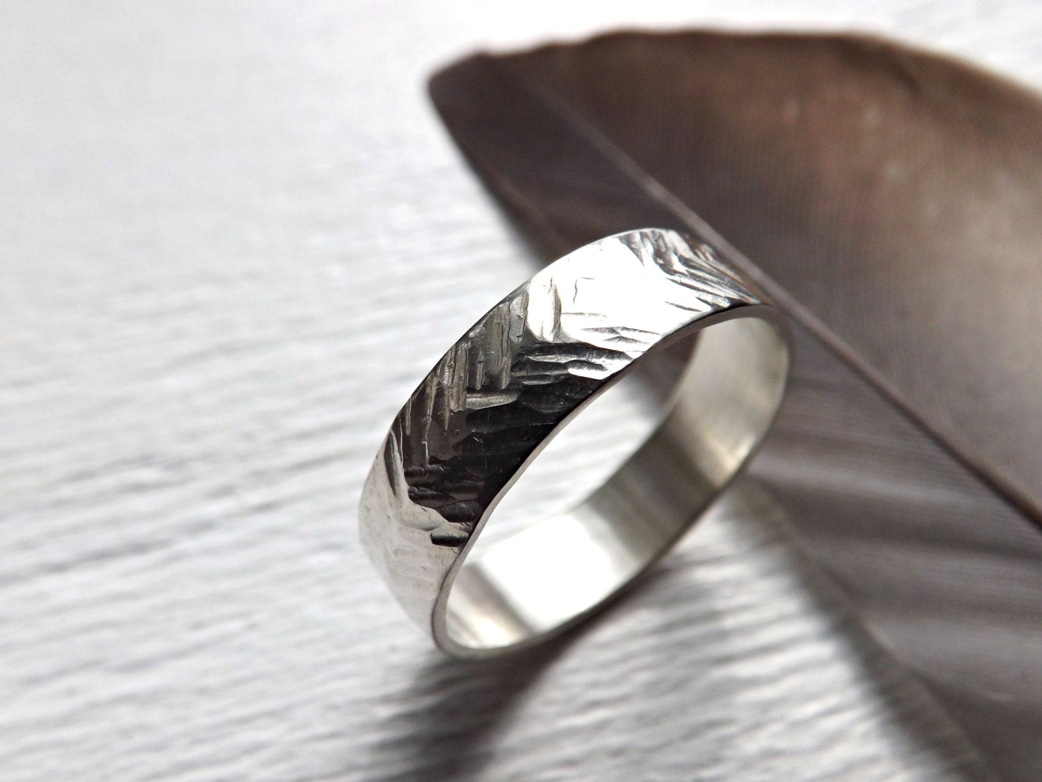 Silver wedding ring silver chevron ring herringbone ring | Etsy