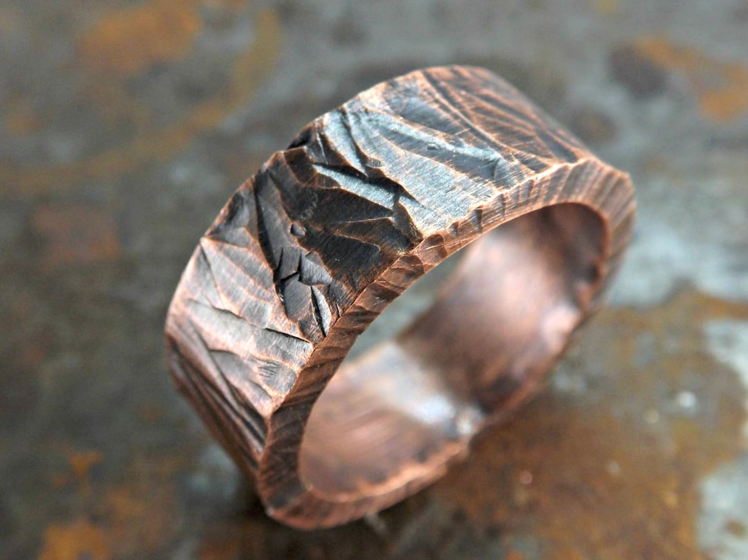 Wide Mens Ring Copper, Bold Copper Ring, Cool Mens Ring, Personalized ...