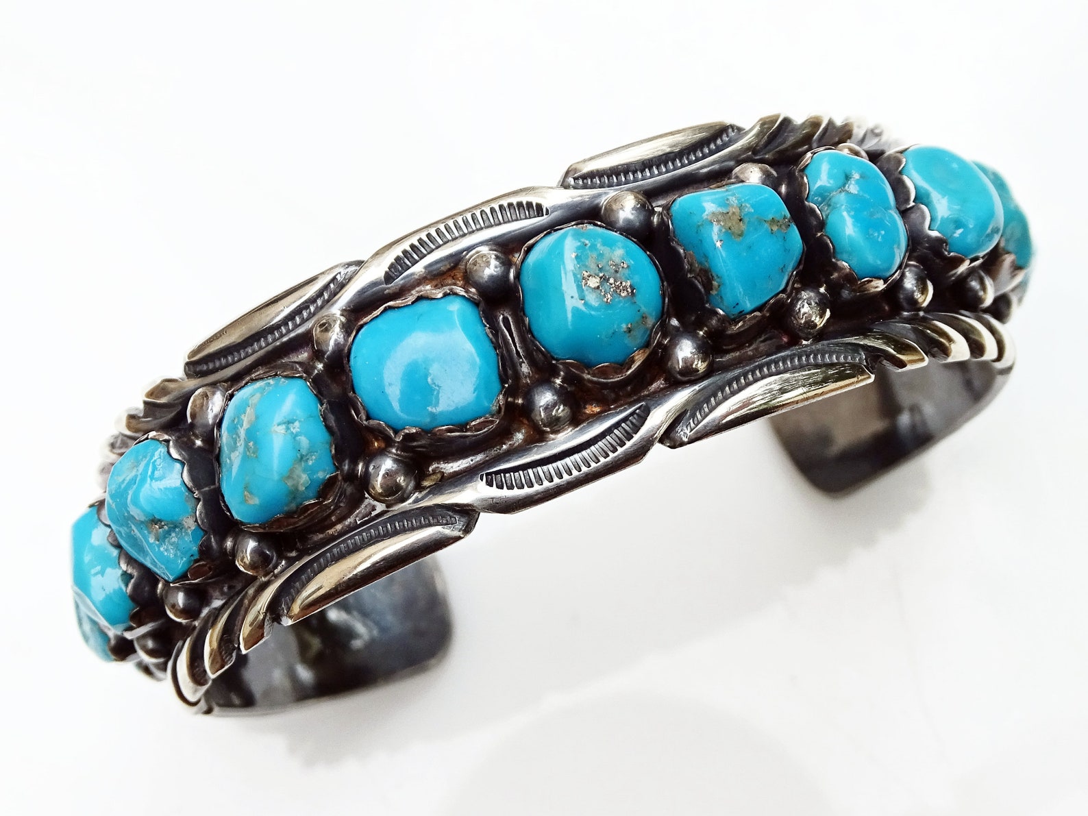 Mens Silver Cuff Turquoise Native American Cuff Bracelet - Etsy