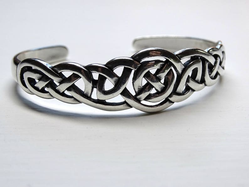Celtic Cuff Bracelet Silver Silver Mens Cuff Celtic Knot - Etsy