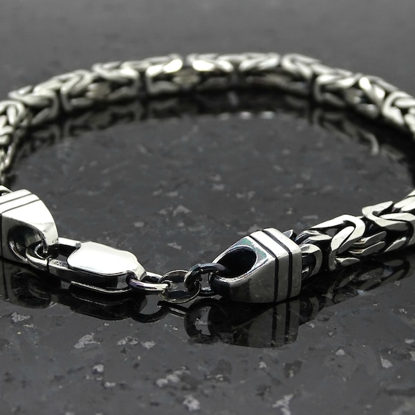 Mens Square Chain Bracelet - Etsy