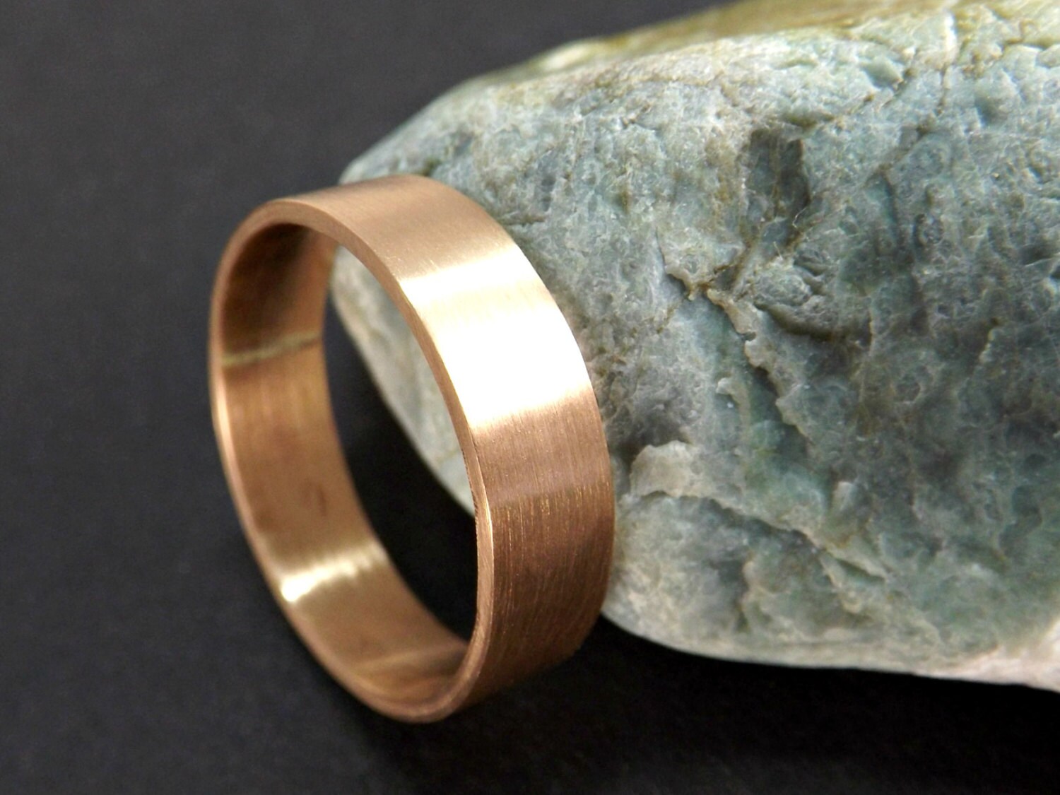 Elegant Bronze Ring Flat Band Personalized Mens Ring Bronze | Etsy