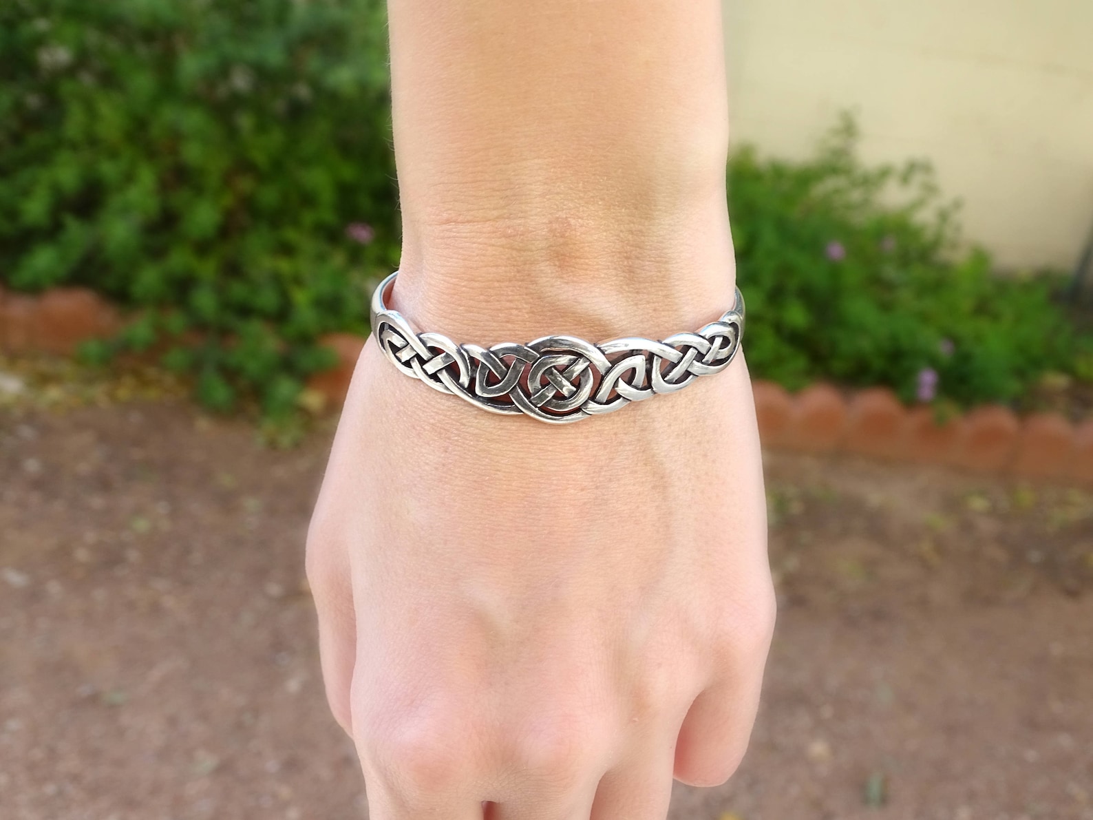Celtic Cuff Bracelet Silver Silver Mens Cuff Celtic Knot - Etsy