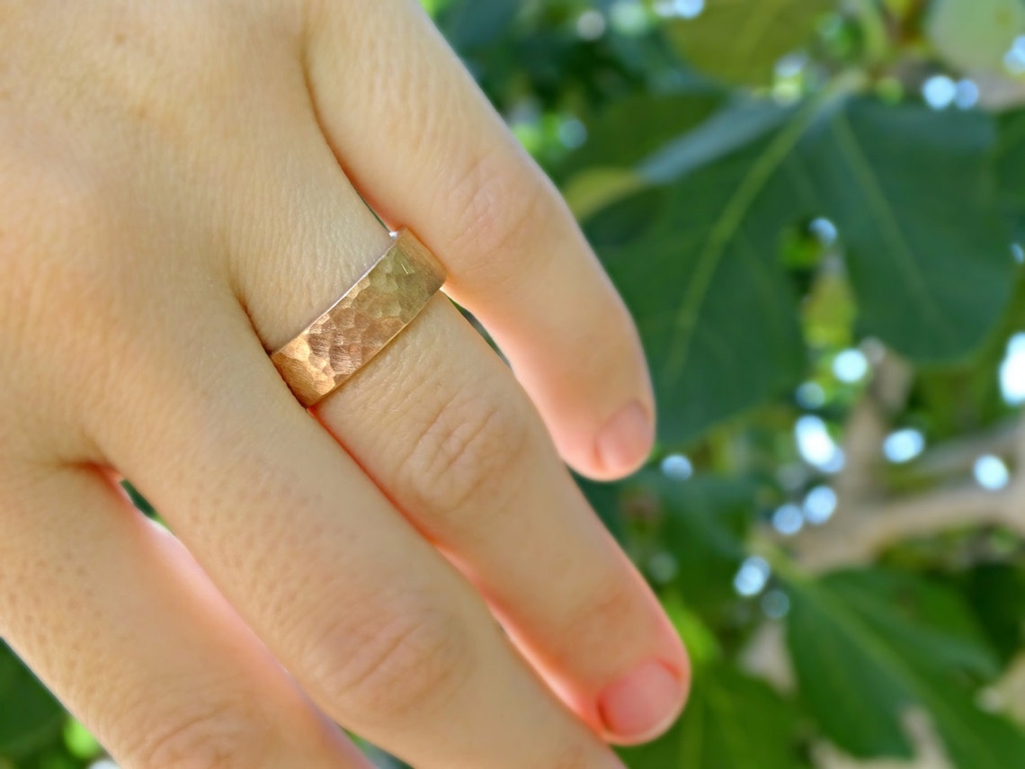 Bronze Wedding Ring Mens Wedding Band Cool Mens Ring Bronze - Etsy