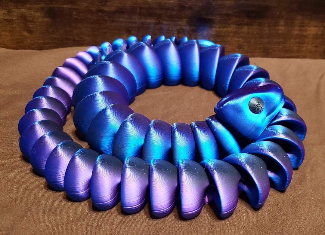 Snake 3D Printed Flexible Articulated Fidget Statue - Etsy
