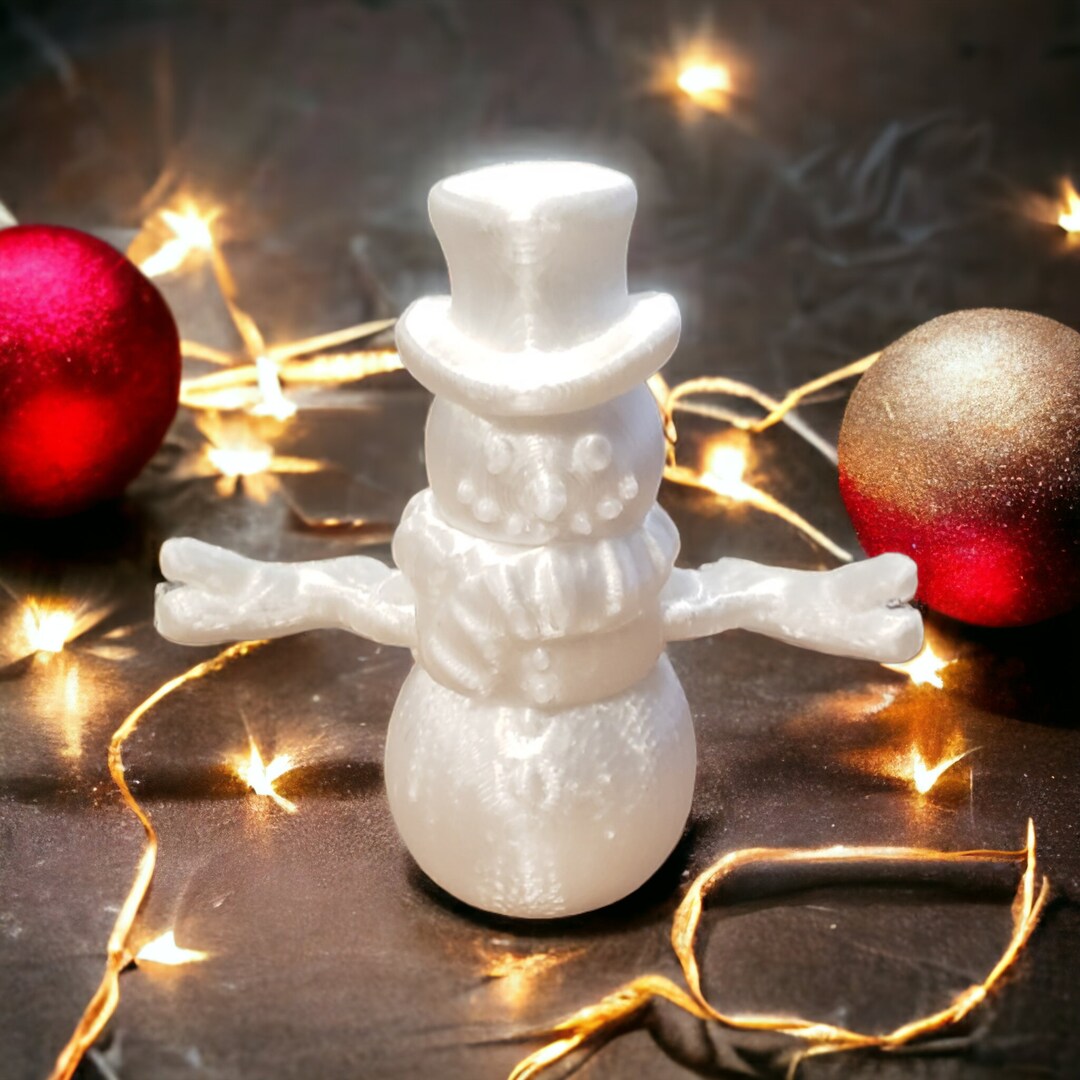 Articulated Mini Snowman 3D Printed Flexible Fidget - Etsy