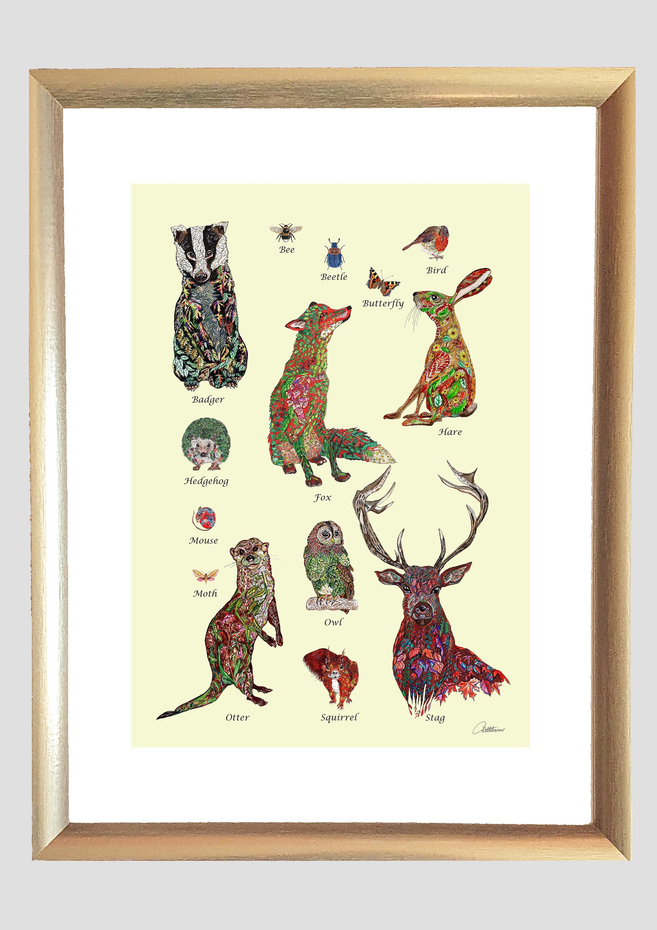 Animal Chart Wallart Country Animals Wallart Kids Room Animals | Etsy