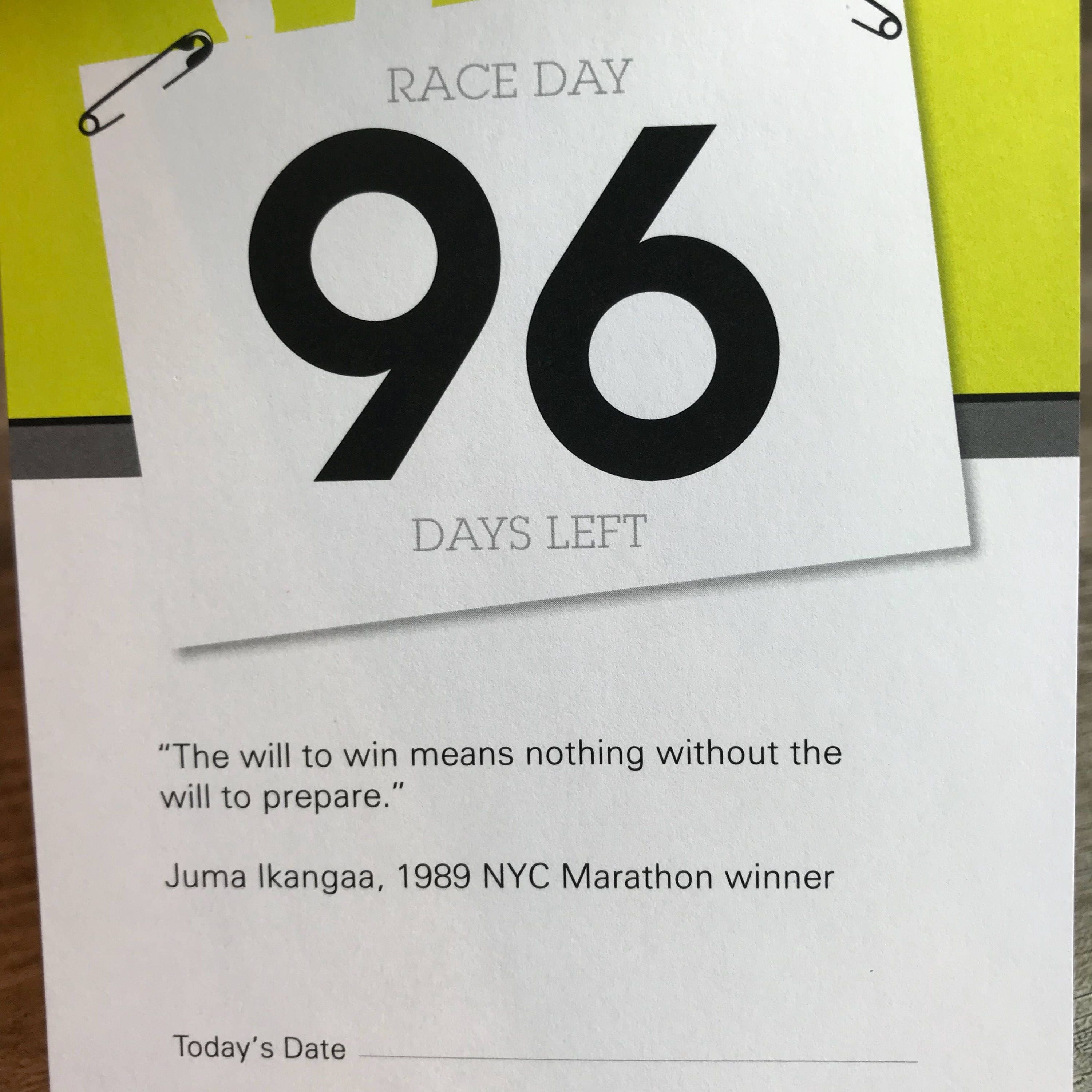 Countdown to Marathon a 100-Day Tear-off Countdown Calendar - Etsy ...