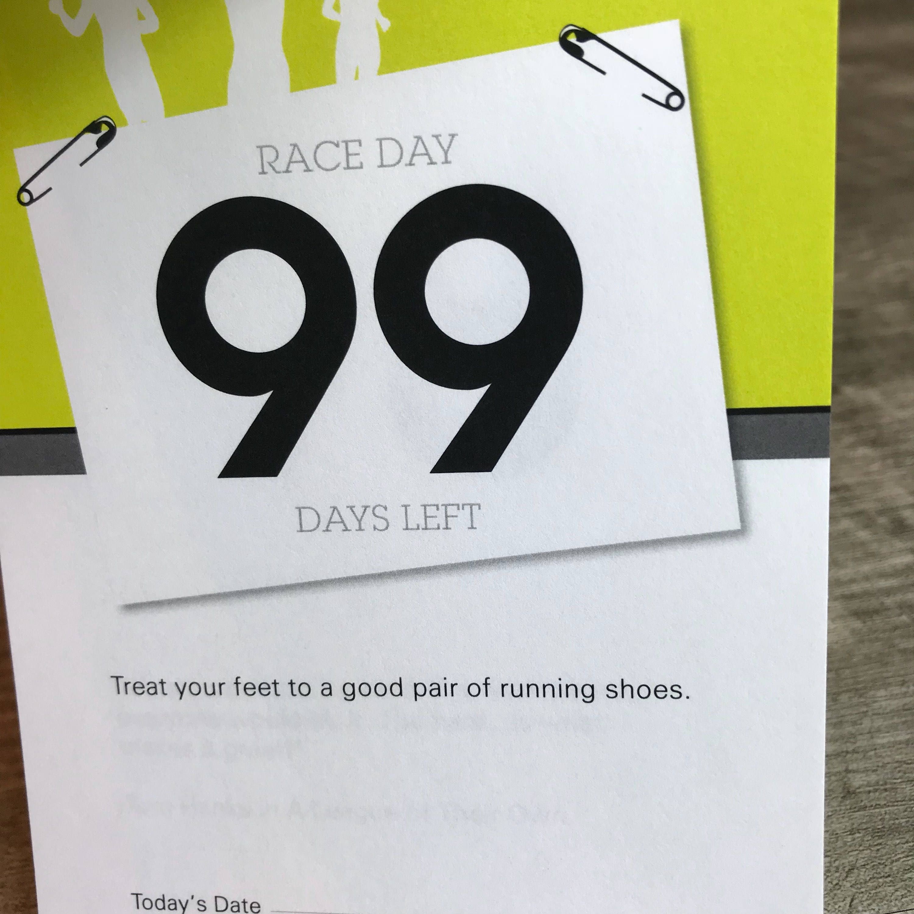 Countdown to Marathon a 100-Day Tear-off Countdown Calendar - Etsy ...
