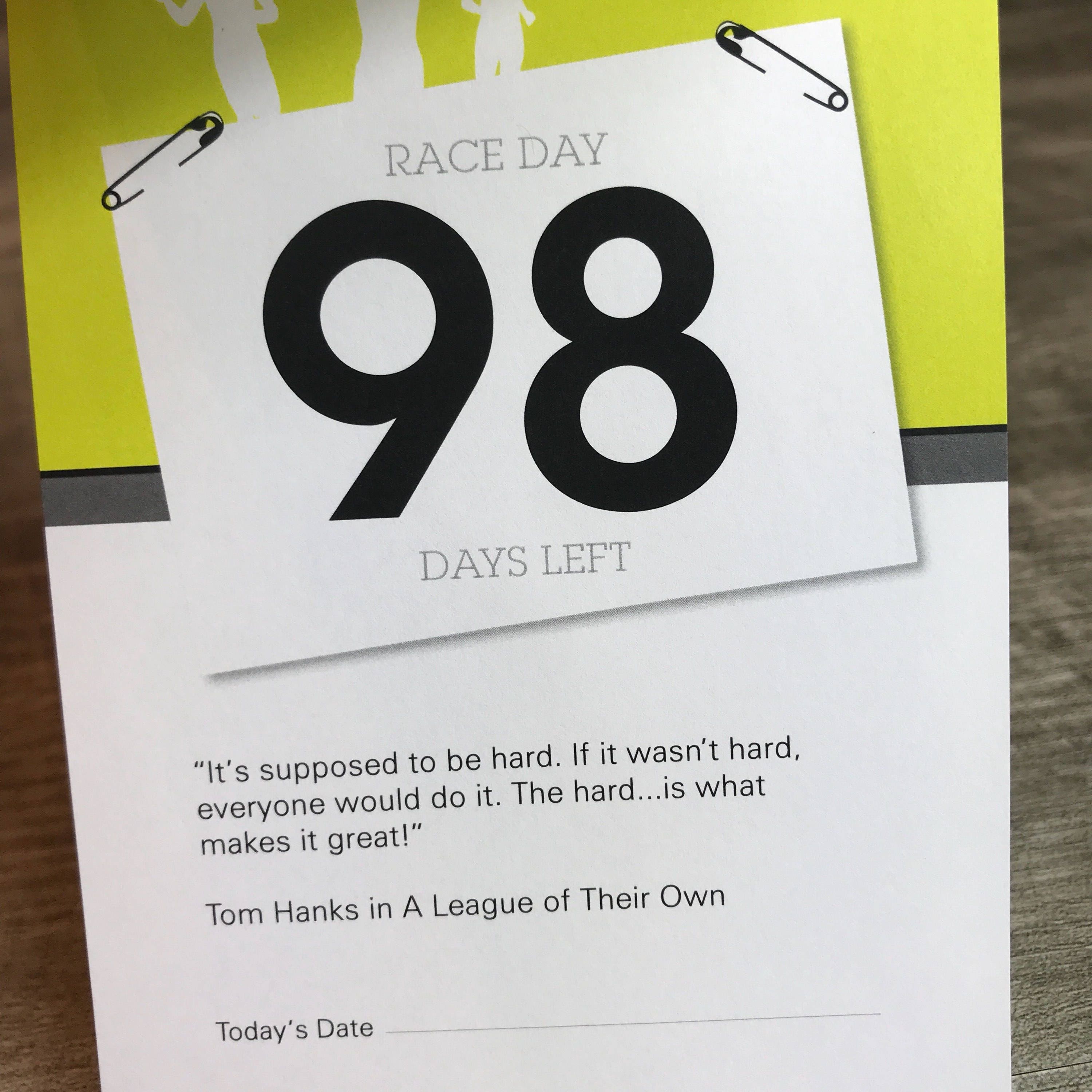 Countdown to Marathon a 100-Day Tear-off Countdown Calendar - Etsy ...