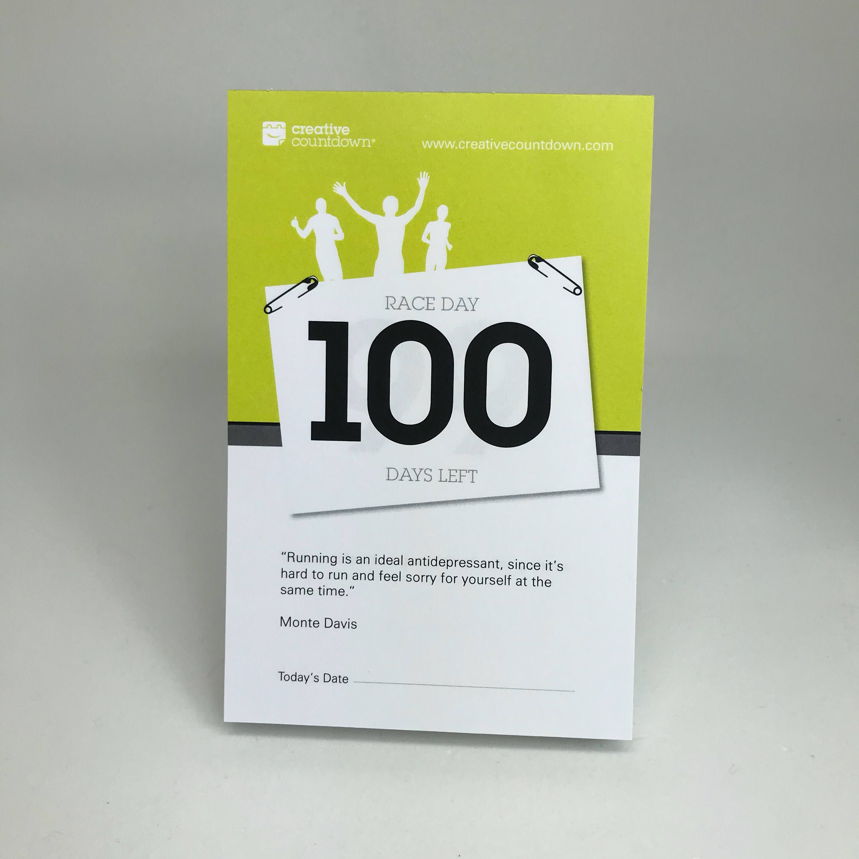 Countdown to Marathon a 100-Day Tear-off Countdown Calendar - Etsy ...