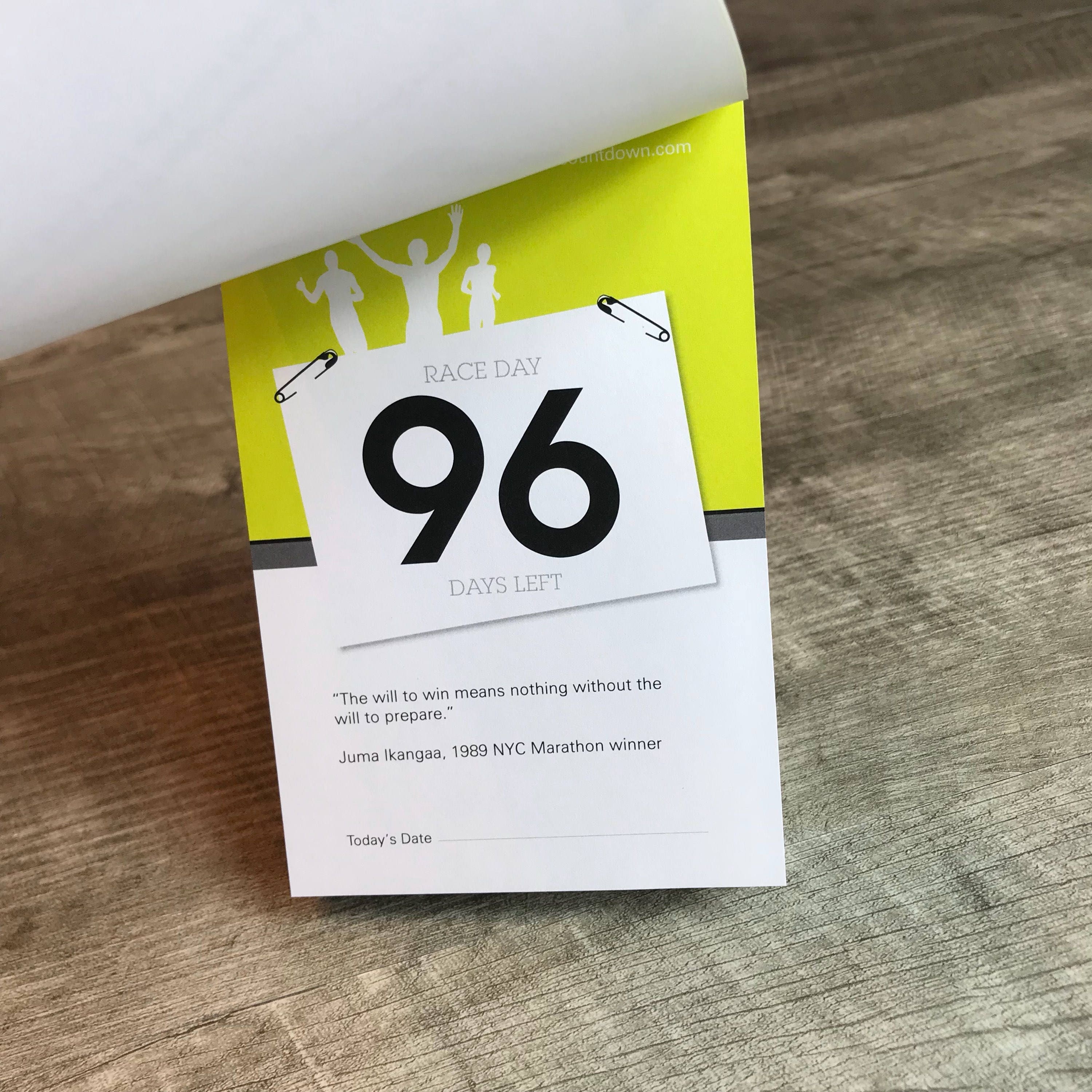 Countdown to Marathon a 100-Day Tear-off Countdown Calendar - Etsy ...