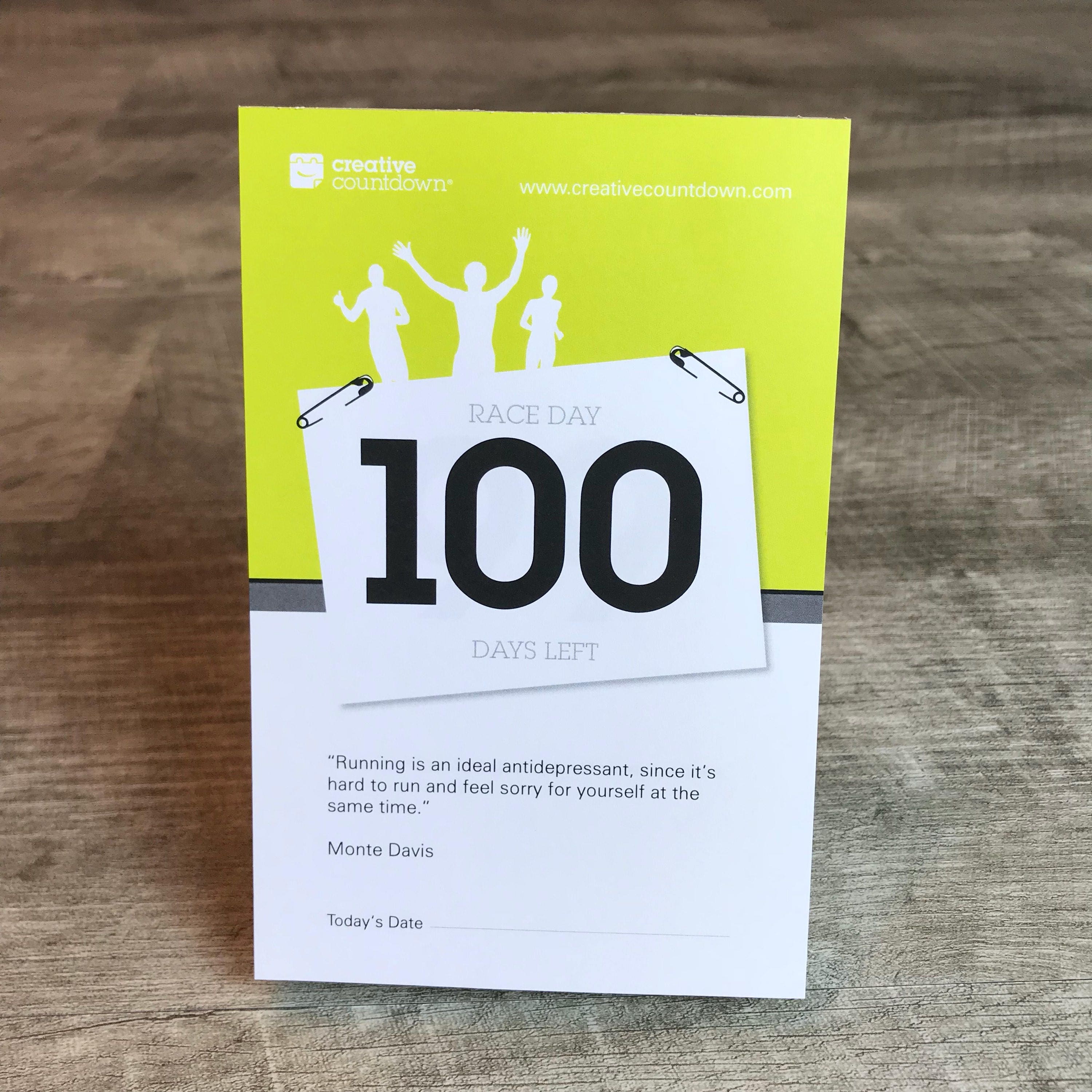 Countdown to Marathon a 100-Day Tear-off Countdown Calendar - Etsy ...