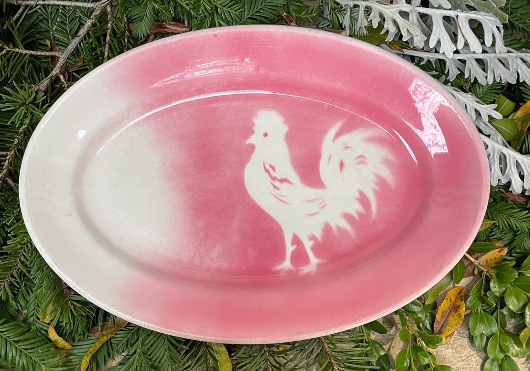 Vintage Mid-century Kalberer Hotel Supply Restaurant Ware Platter, Pink ...