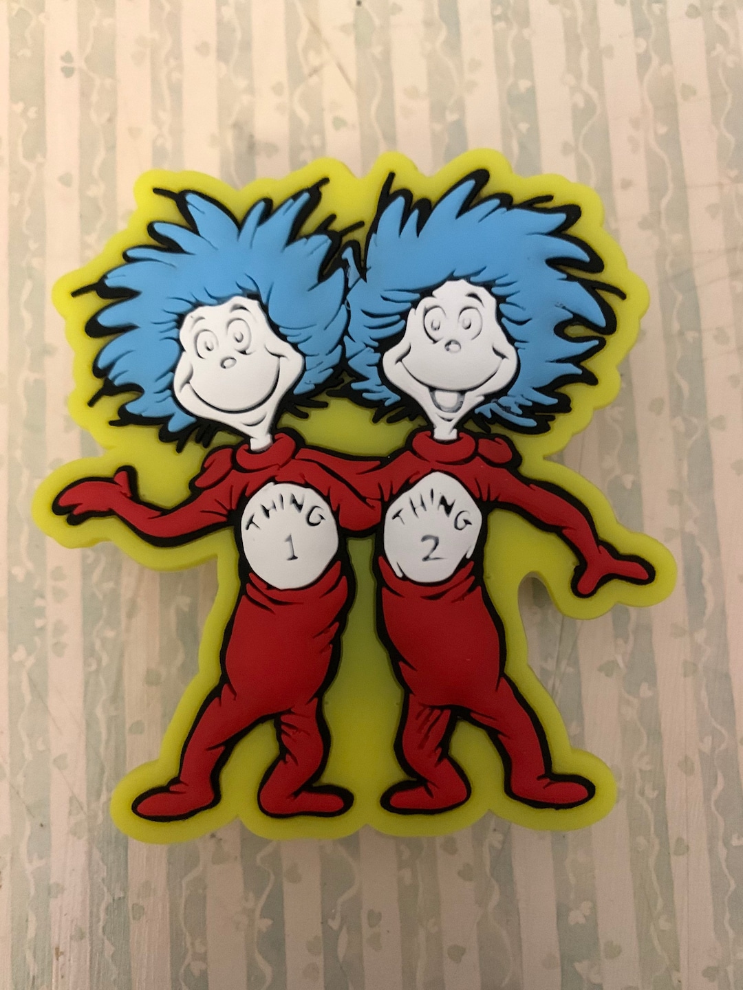 Thing 1 Thing 2 Dr Seuss Cat in the Hat Face Mask Holder Hanger Car ...