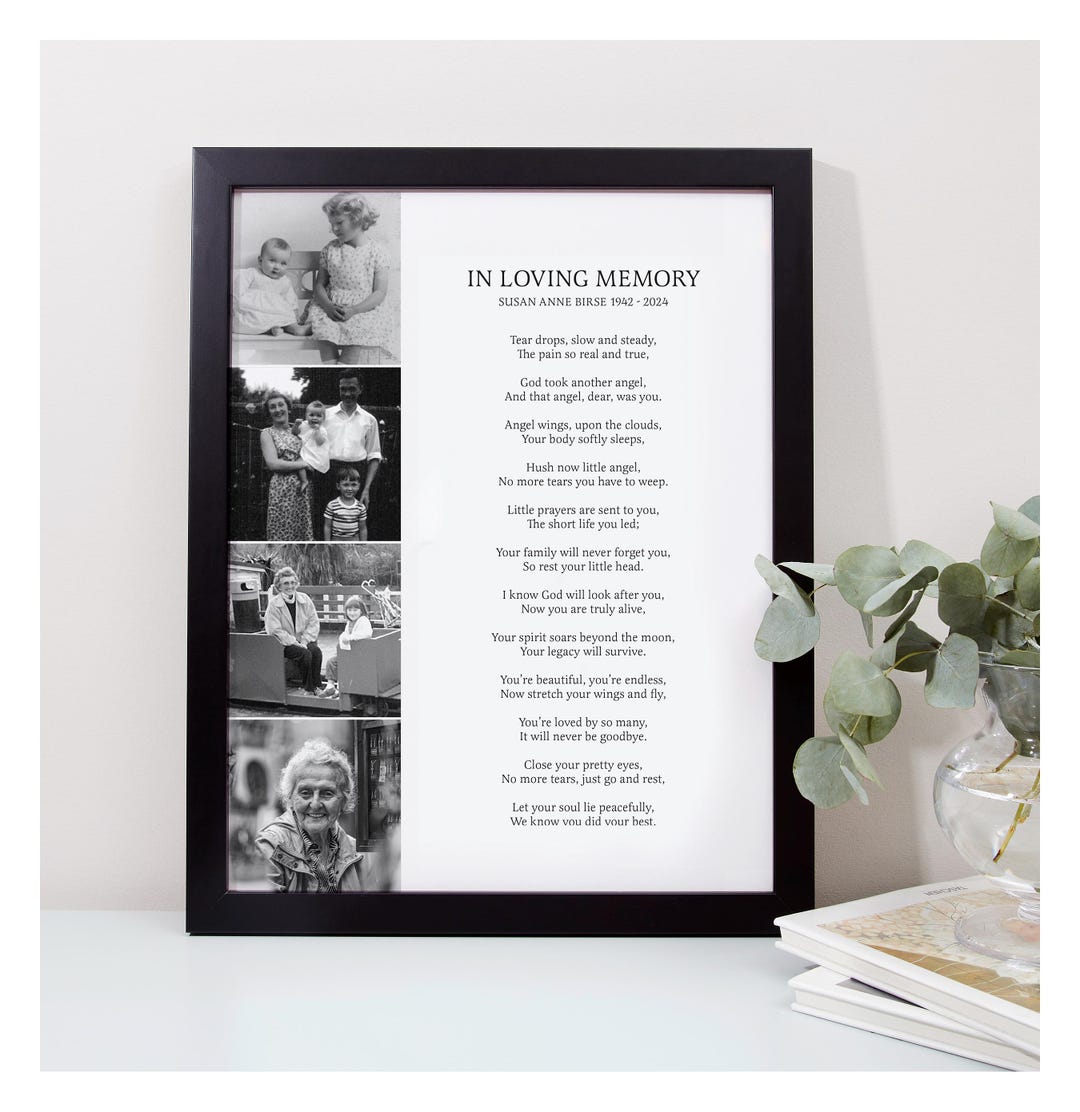 Use Your Own Poem Personalised Print Framing Art Custom Made Gift ...