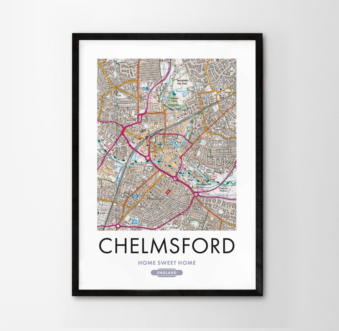 Use Any UK Post Code Personalised Custom Made UK Map Print OS Maps ...