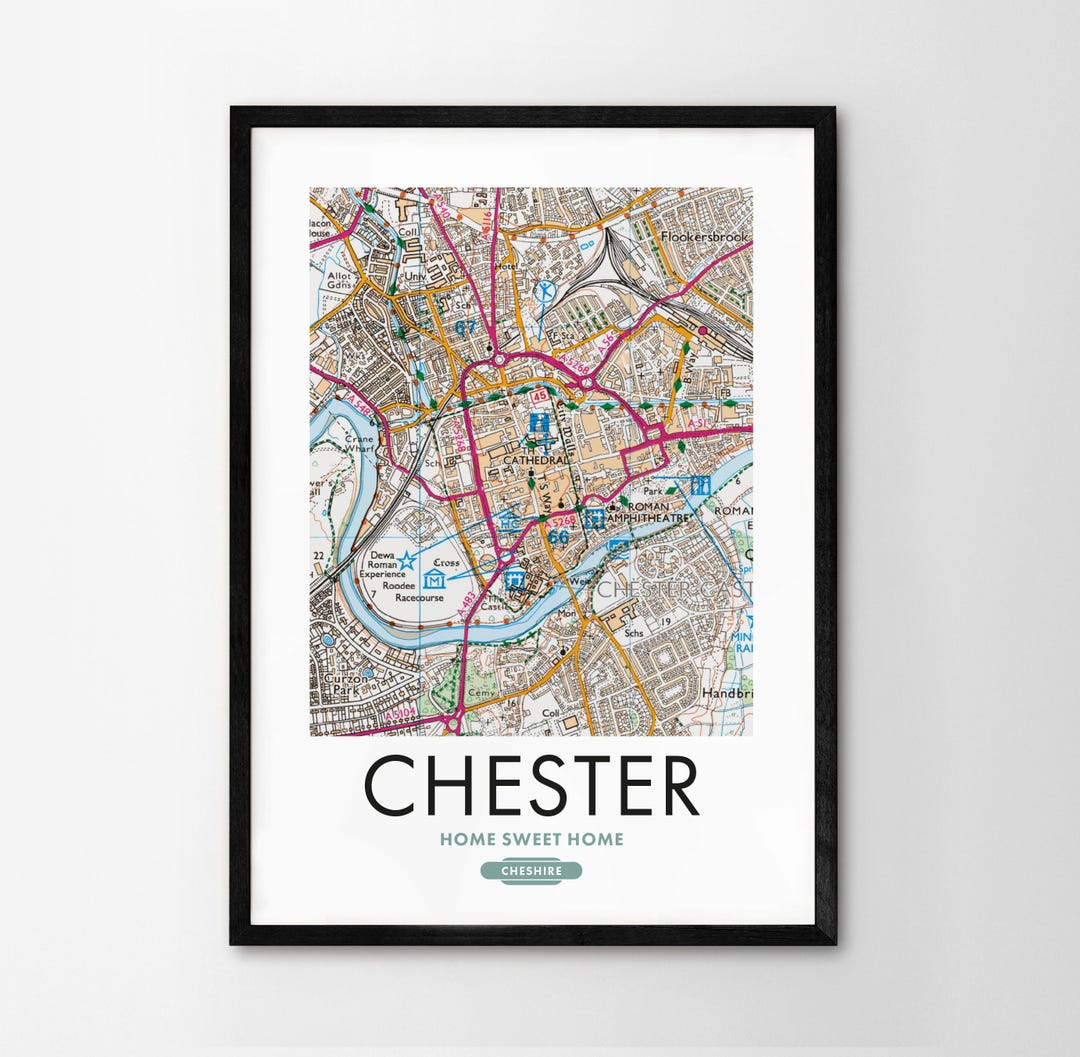 Use Any UK Post Code Personalised Custom Made UK Map Print OS Maps ...