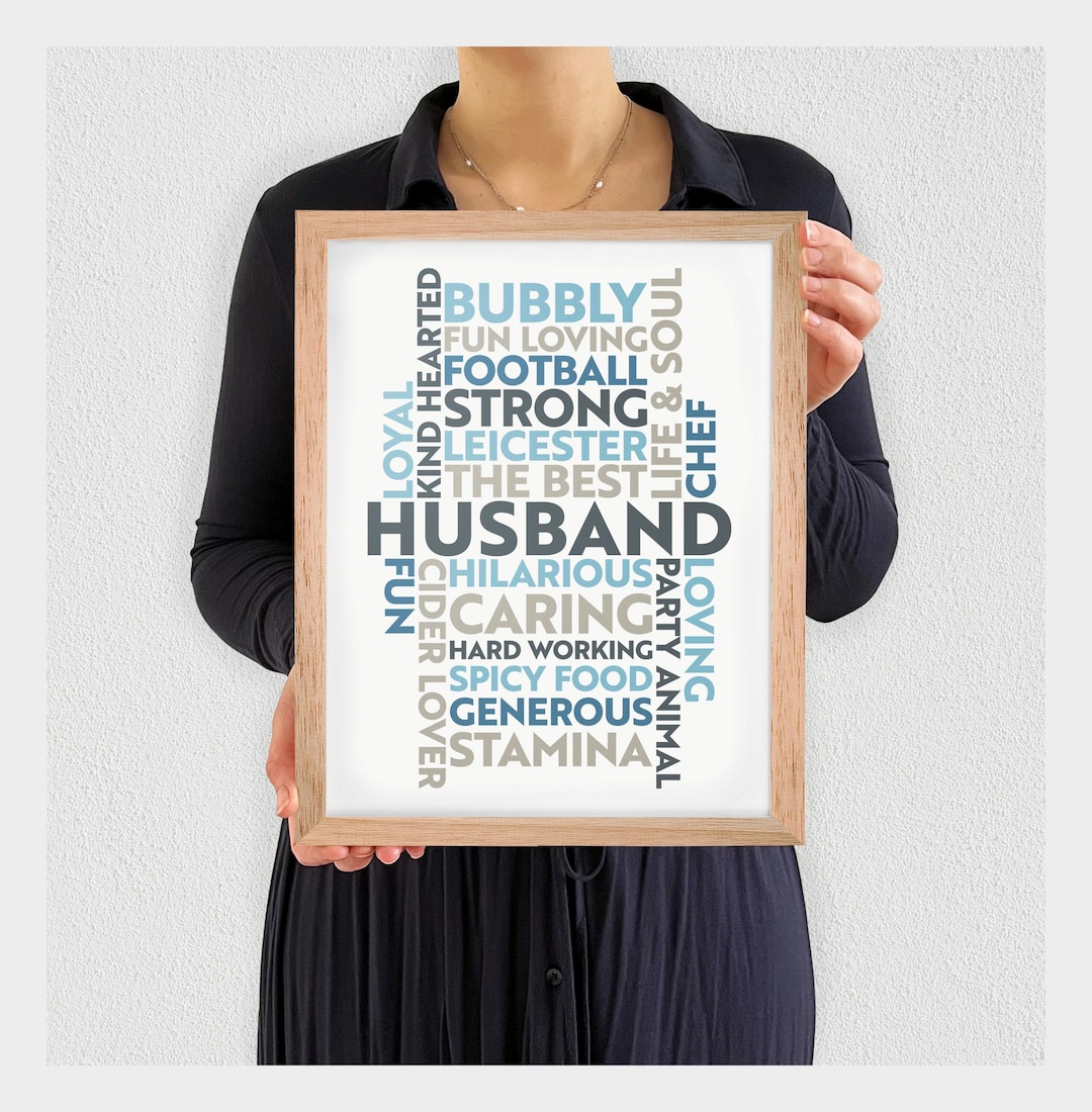 Custom Made Personalised Word Art Print Framing Gift Home Family Friend ...