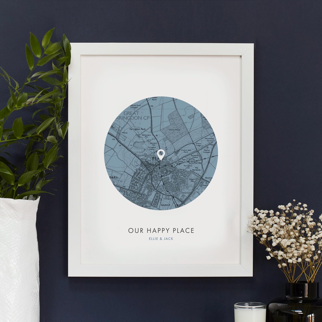 Custom Made Personalised UK Map Print OS Maps Homeowner House Warming ...