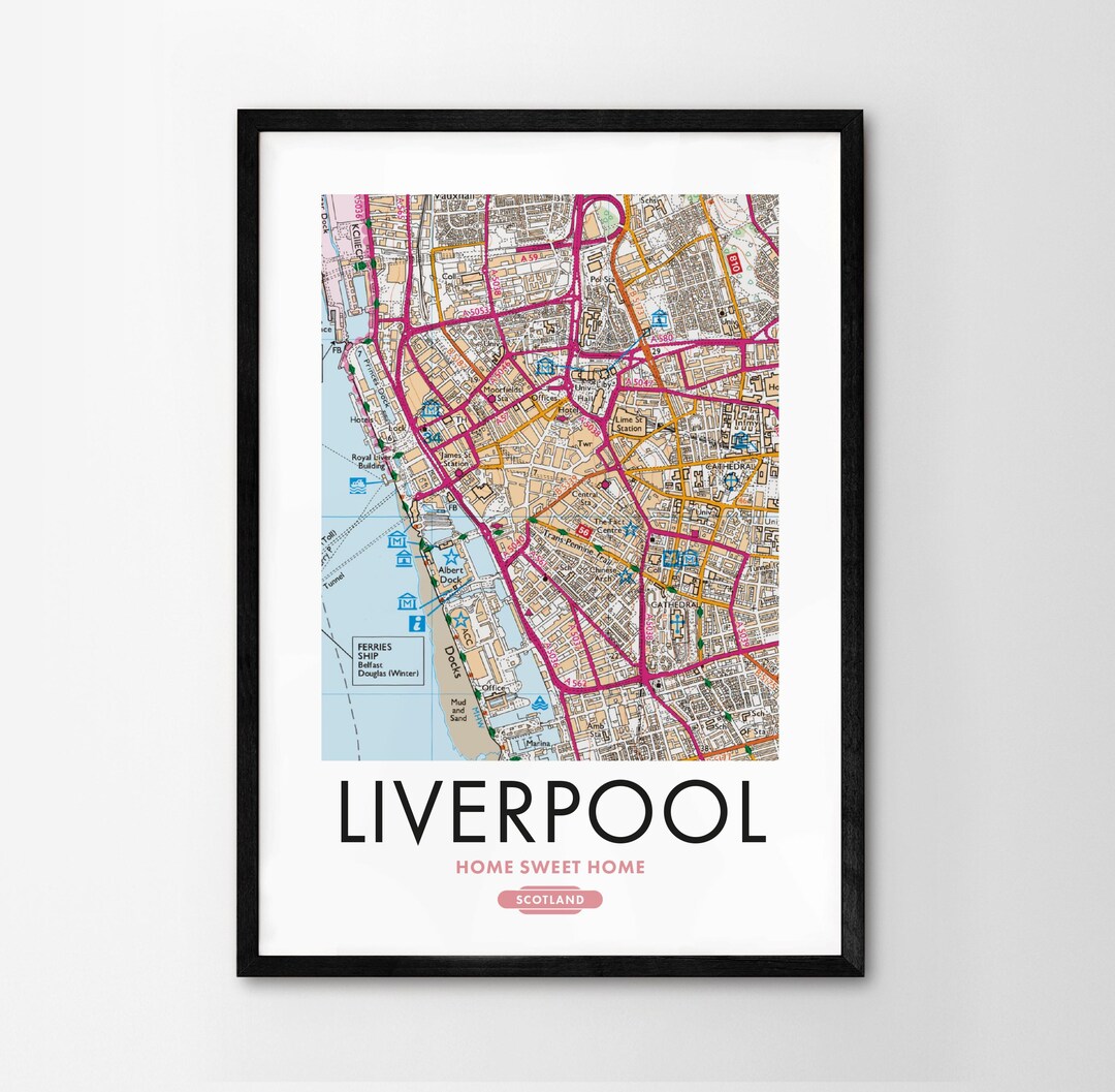 Use Any UK Post Code Personalised Custom Made UK Map Print OS Maps ...