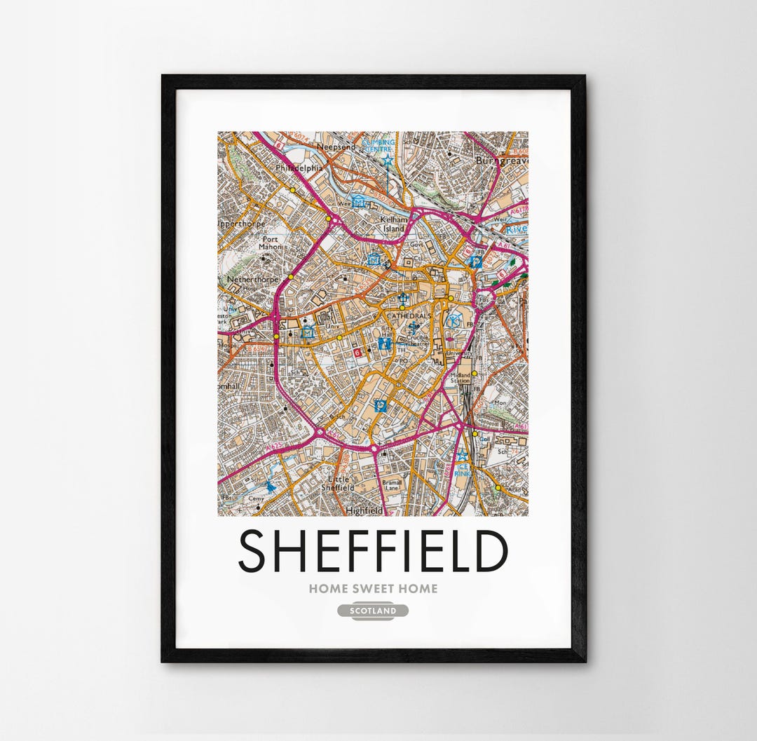 Use Any UK Post Code Personalised Custom Made UK Map Print OS Maps ...